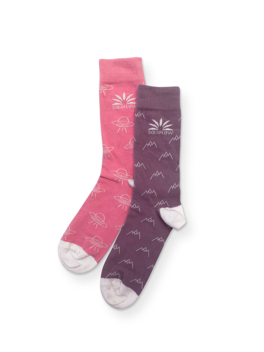 OG Purple/Pink Mismatch Socks – Soloflow Brand